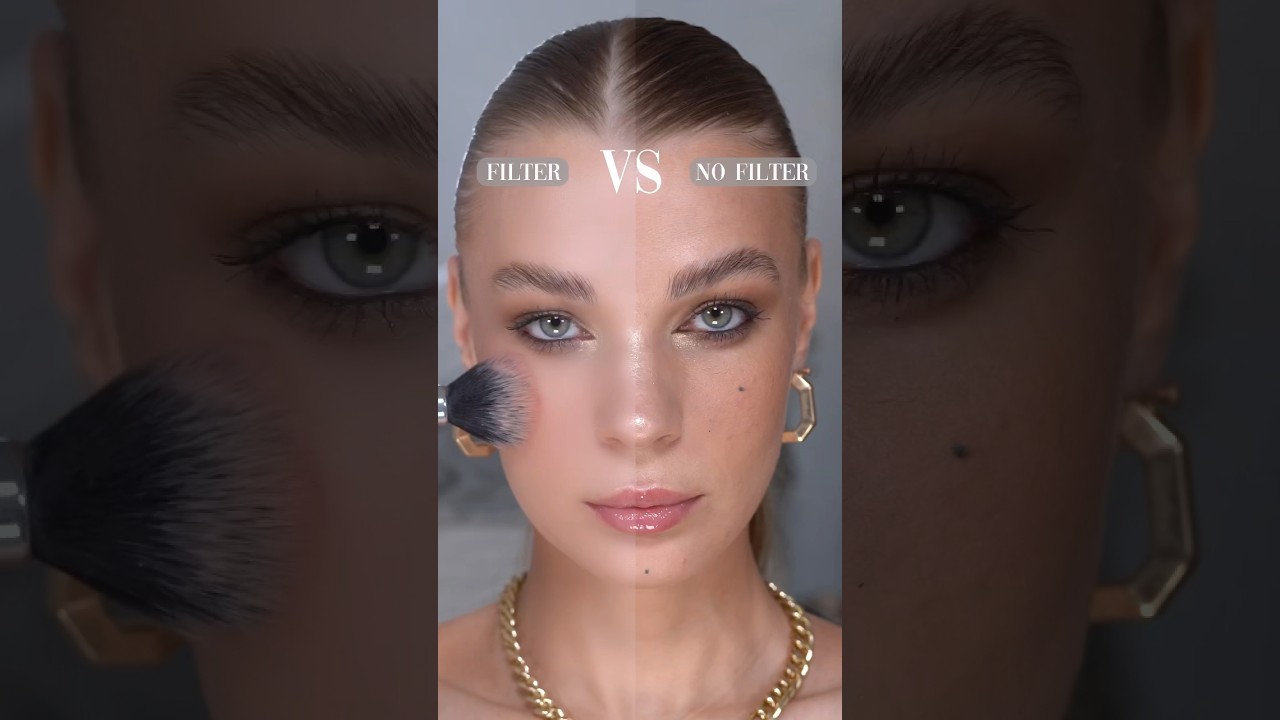 filter vs no filter makeup - YouTube