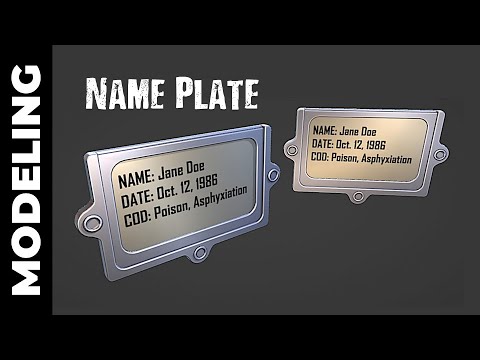 BLENDER CHALLENGE 21: NAME PLATE (Part 4) - YouTube