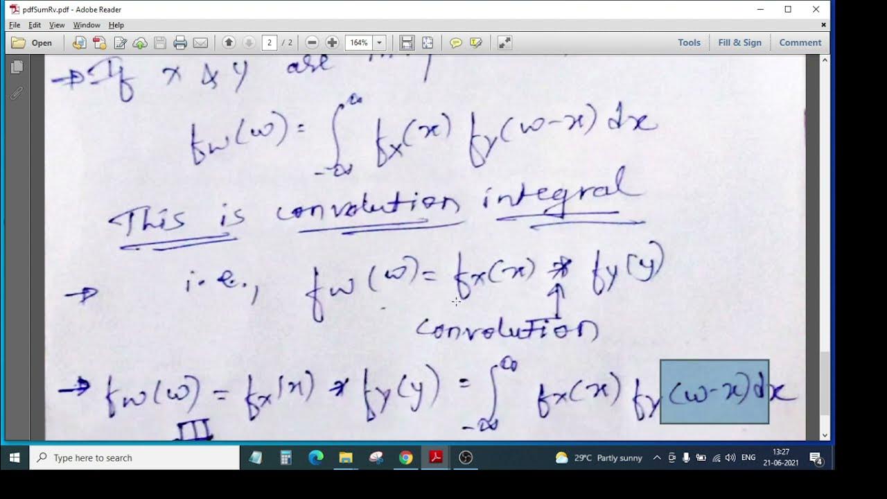 ESLA - 18EC44 - Module 2 - Characteristics function of sum of two independent random variables ...