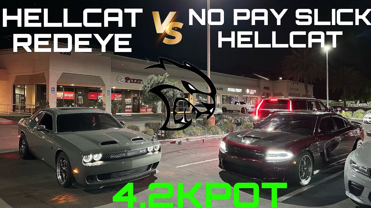 HELLCAT REDEYE VS NO PAY SLICK HELLCAT 4.2KPOT #mexico #racing #hellcat #redeye #supercharged # ...