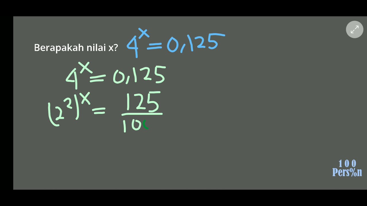 TUTORIAL MENCARI NILAI X DARI OPERASI PERPANGKATAN - YouTube