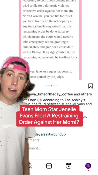 Teen Mom Star Jenelle Evans Filed A Restraining Order Against Her Mom