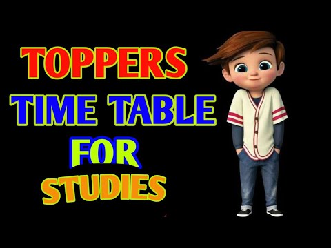 How Toppers Make Time Table | Time Table kaise Banaye | Time Table For ...