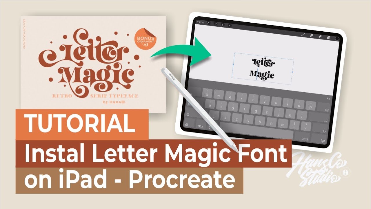 Install Letter Magic font with iFont and Unicode on iPad Procreate ...