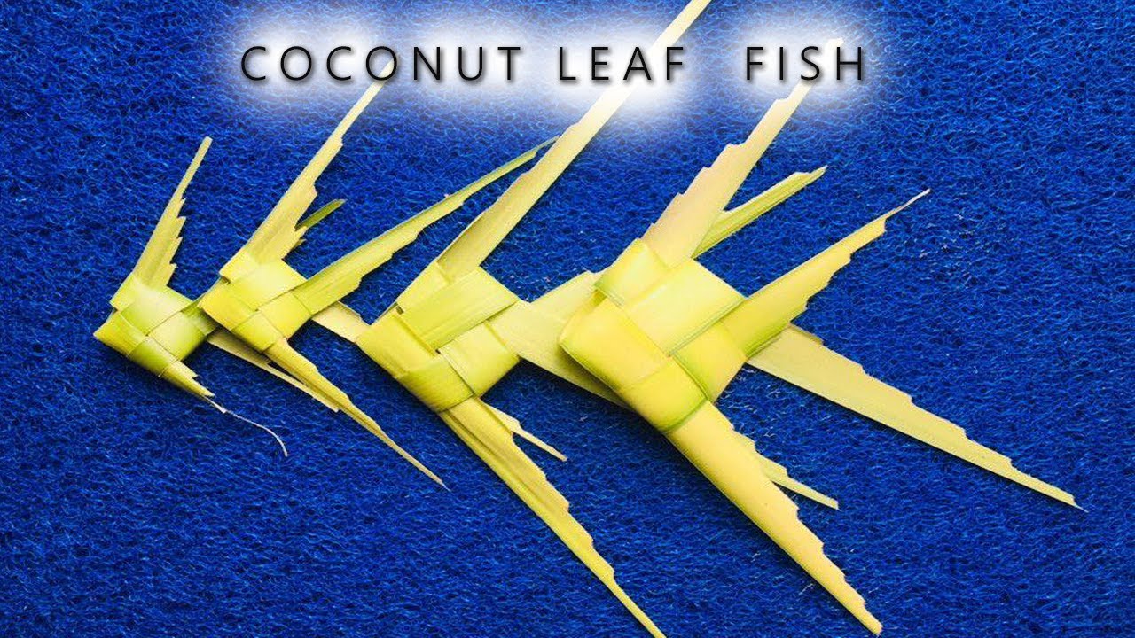 DIY Art and craft |How to create a coconut leaf trending fish - YouTube