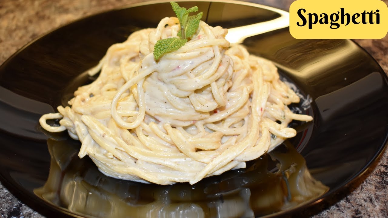 White Sauce Spaghetti | Spaghetti Recipe | White Sauce Pasta | Home ...