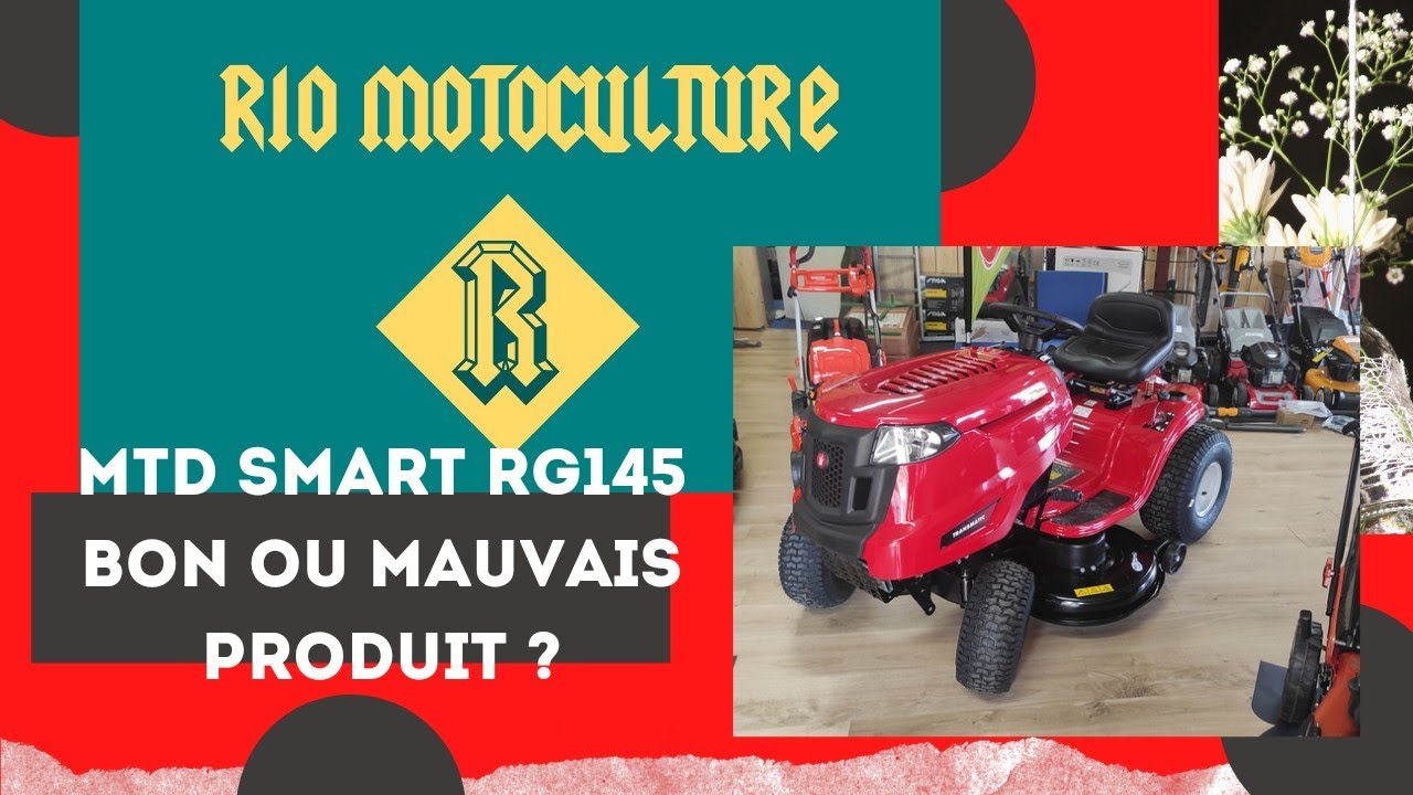 RG145 présentation du tracteur tondeuse MTD simple fiable et économique ...