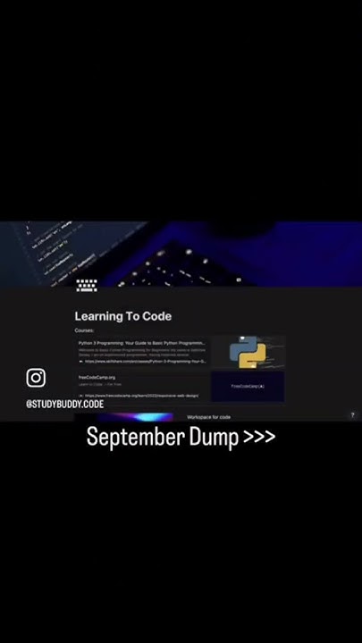 September Dump #coding #september #septemberdump #codingdays #studygram - YouTube