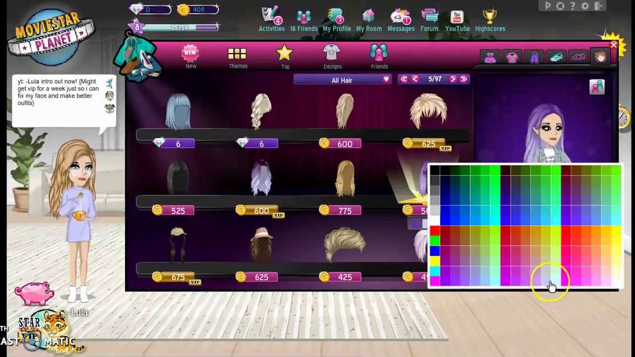 Purple Grunge Look Recreation Msp! - YouTube