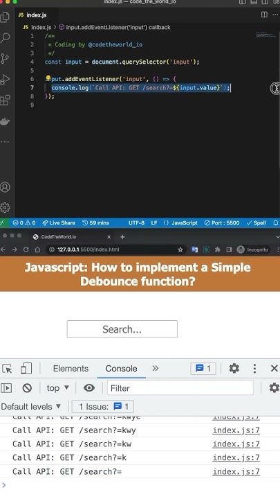 Javascript: Easy Implementation of Debounce - YouTube
