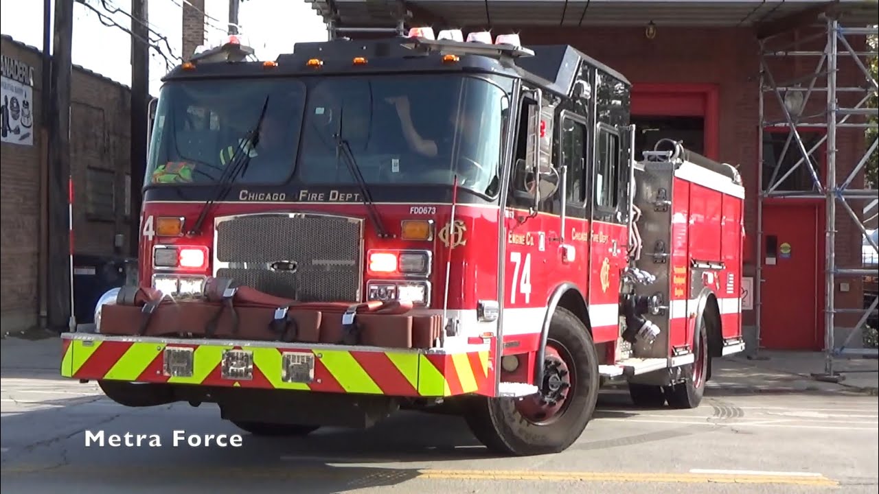 Chicago Fire Dept Engine 74 Responding - YouTube