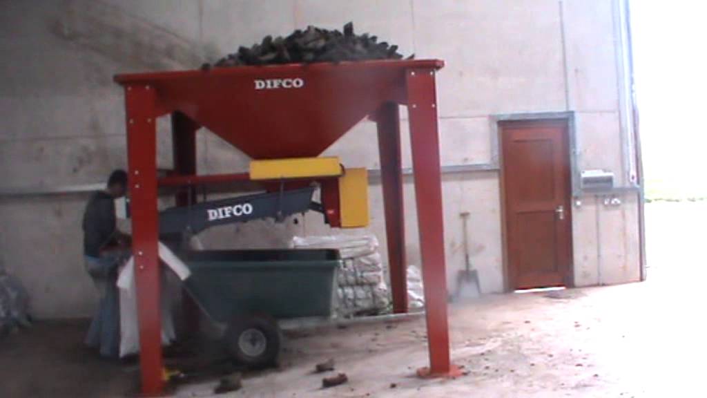 difco bagging plant for turf, sticks, coal, sand - YouTube