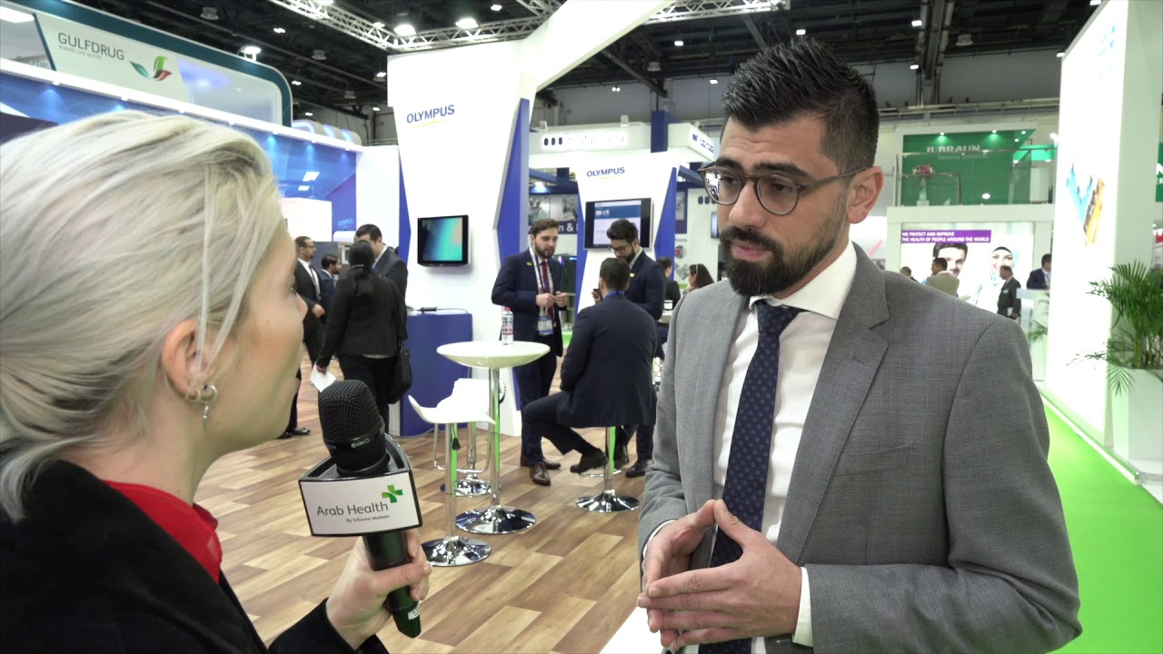 Samer Oueini from Olympus MEA speaking to Arab Health TV - YouTube