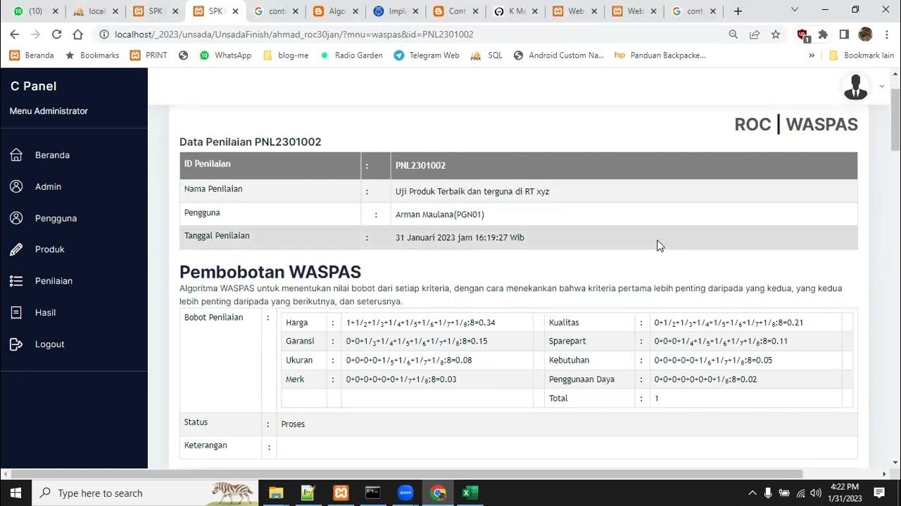 Implementasi PHP Algoritma WASPAS - YouTube