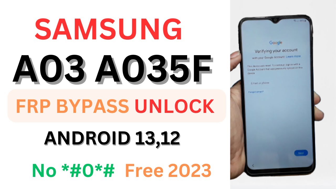 Samsung A03 (A035F) FRP Unlock Tool /Google Account Gmail Reset Android ...