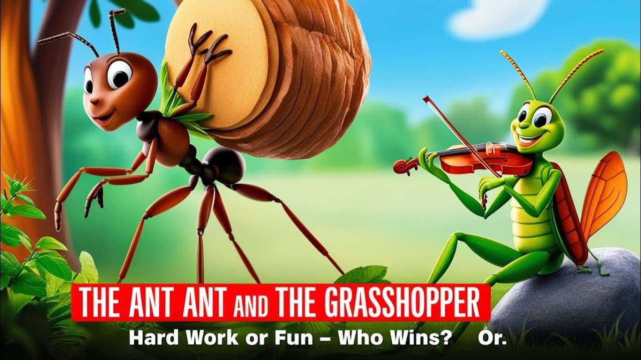 The Ant and The Grasshopper | Moral Story for Kids | Learn the Value of ...