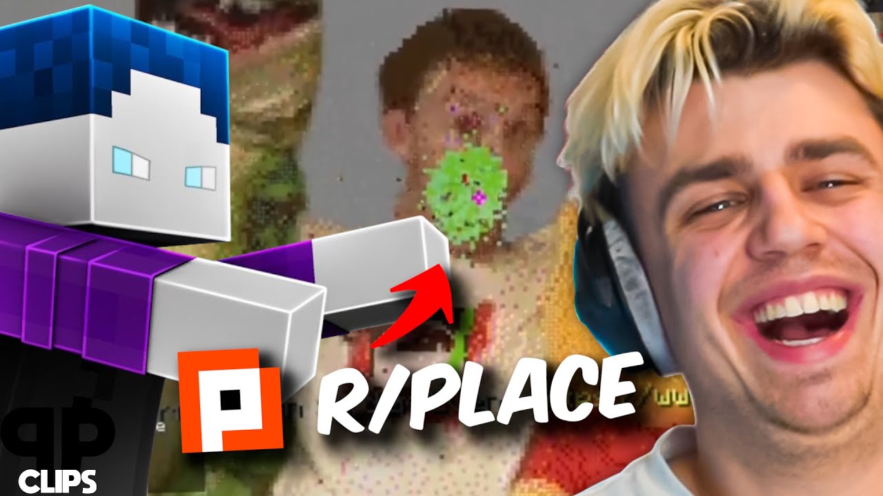 Basti & Papaplatte trollen die r/place Minecraft Map - YouTube