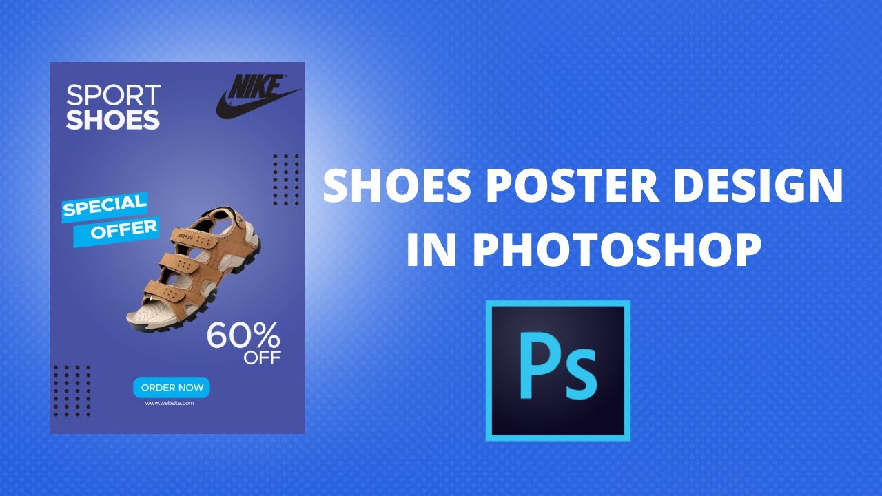 How to create indoor shoes poster design|shoes indoor poster design in ...