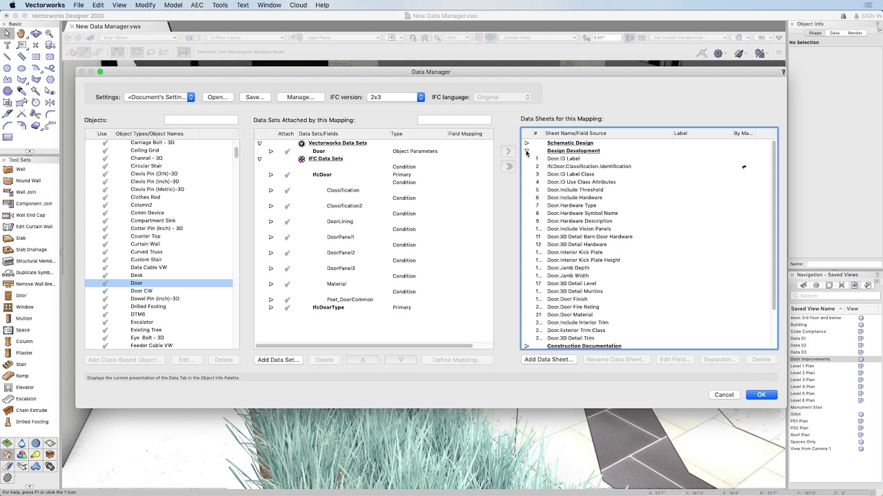 Vectorworks 2020 - Data Manager - YouTube