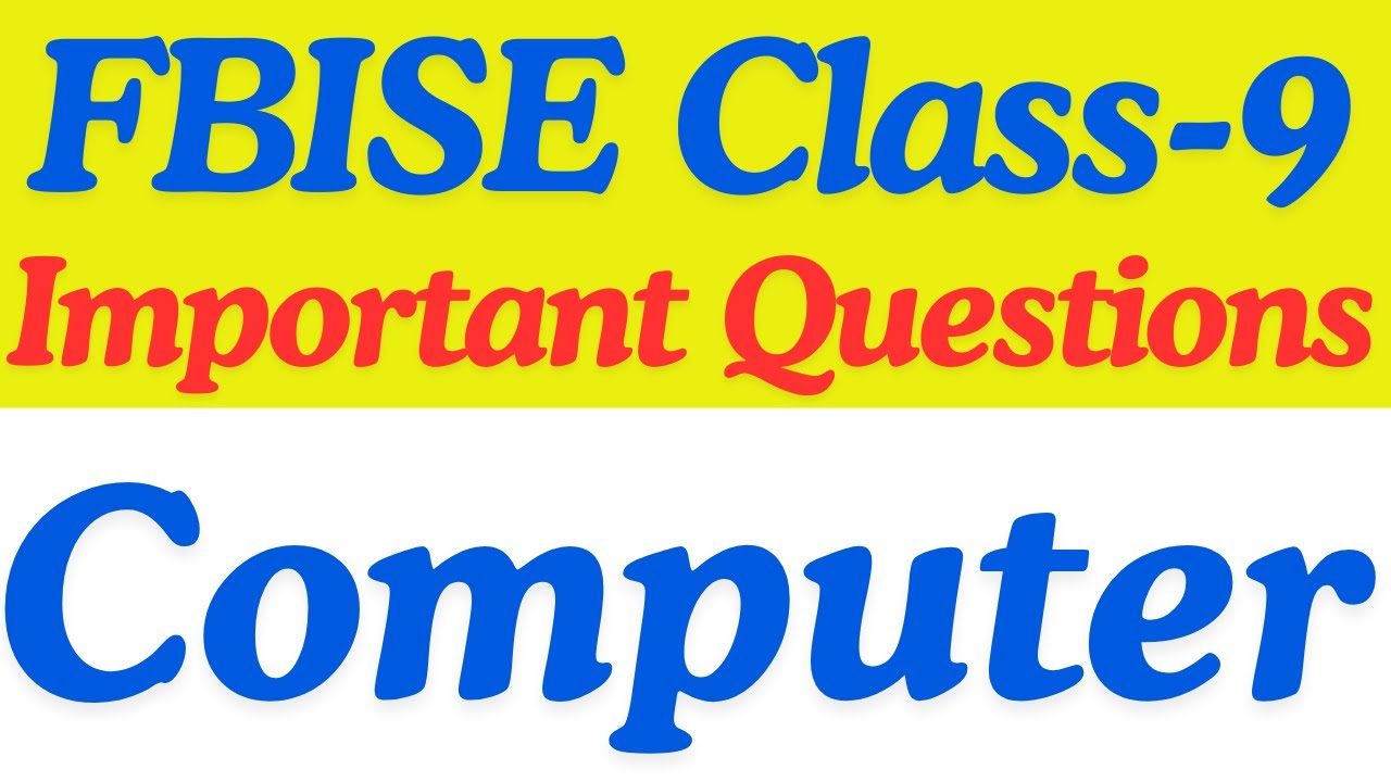Class 9 Computer important questions 2025 | Great Sir | Model Paper ...