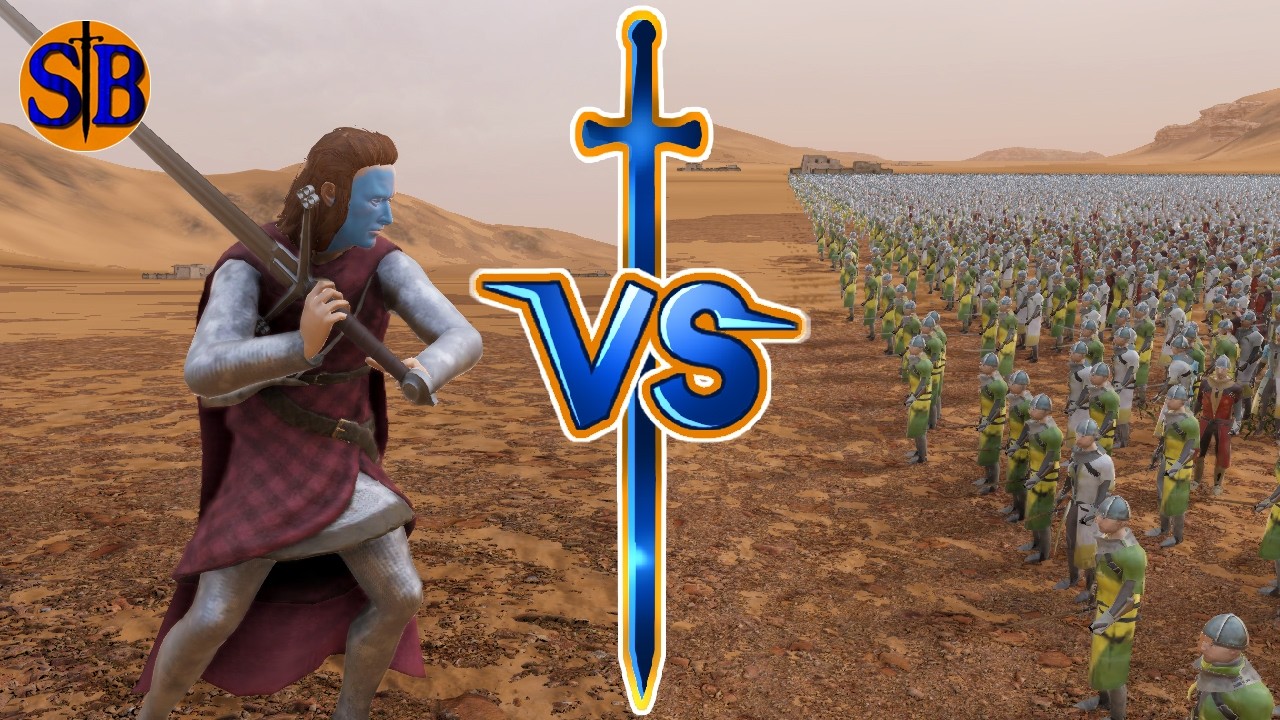 William Wallace vs England at the battle of the Stirling Bridge 1297 ...