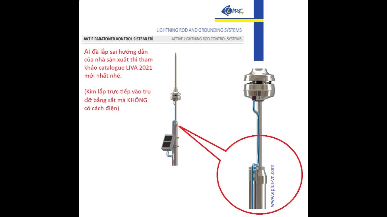 Hướng dẫn lắp đặt kim thu sét LIVA của nhà sản xuất - YouTube