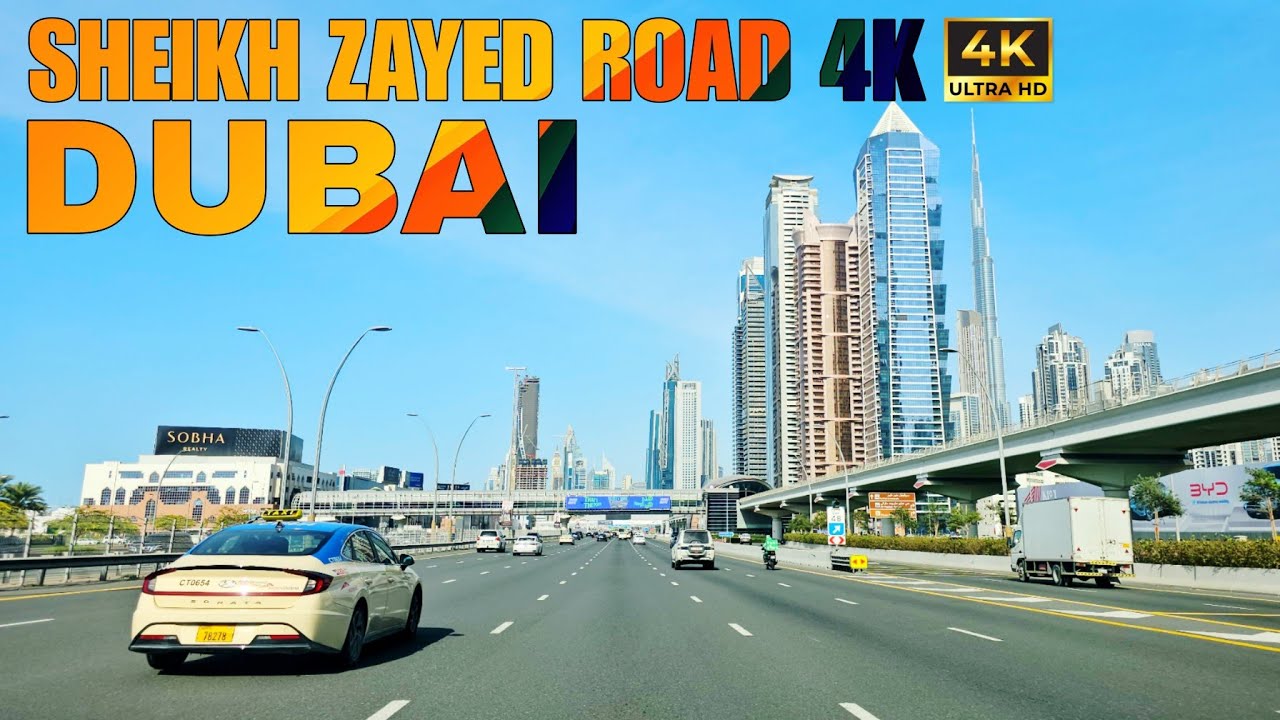 Scenic Sheikh Zayed Road Dubai Driving 🔥 4K ULTRA UHD - YouTube