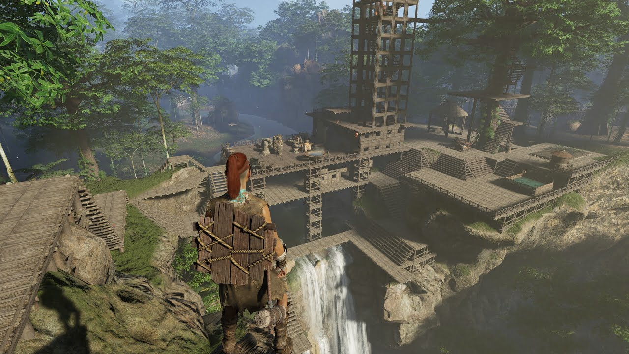 My Waterfall Base Build in Soulmask - YouTube