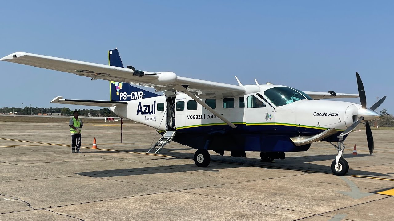 Decolagem em Campos dos Goytacazes (CAW/SBCP) |Cessna C208|Azul Conecta ...