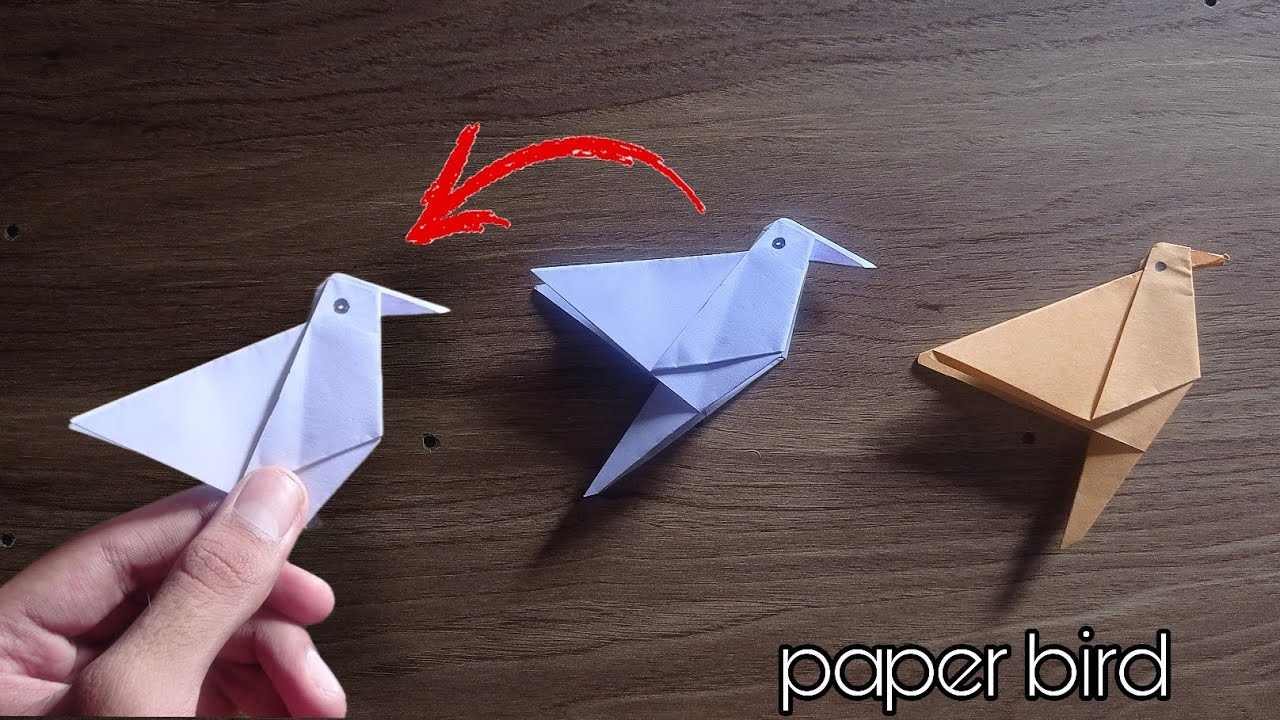 Origami paper bird 🐦| how to make easy paper bird 🐦 - YouTube