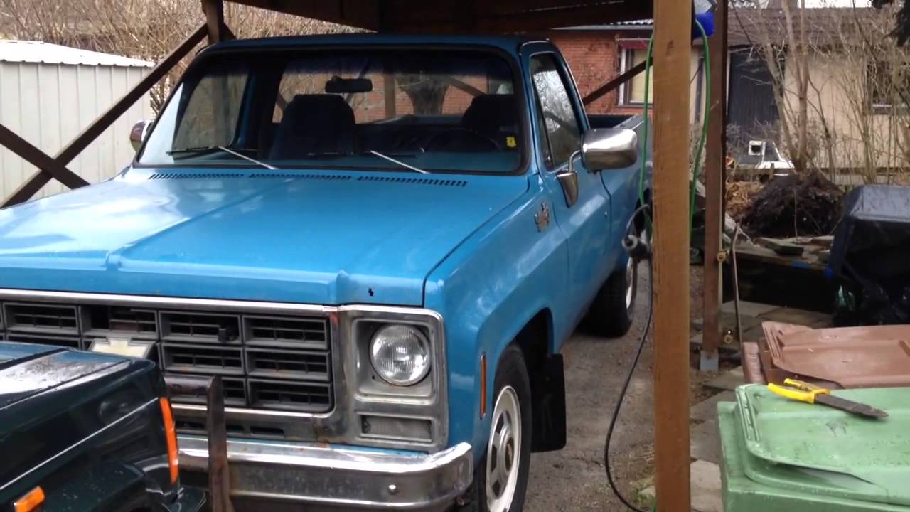 Chevrolet C20 6.2 liter Detroit diesel idle - YouTube