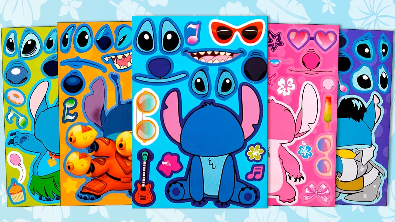 STITCH STICKER BOOK MAKEOVER | LILO AND STITCH FUN STICKER ACTIVITY ...