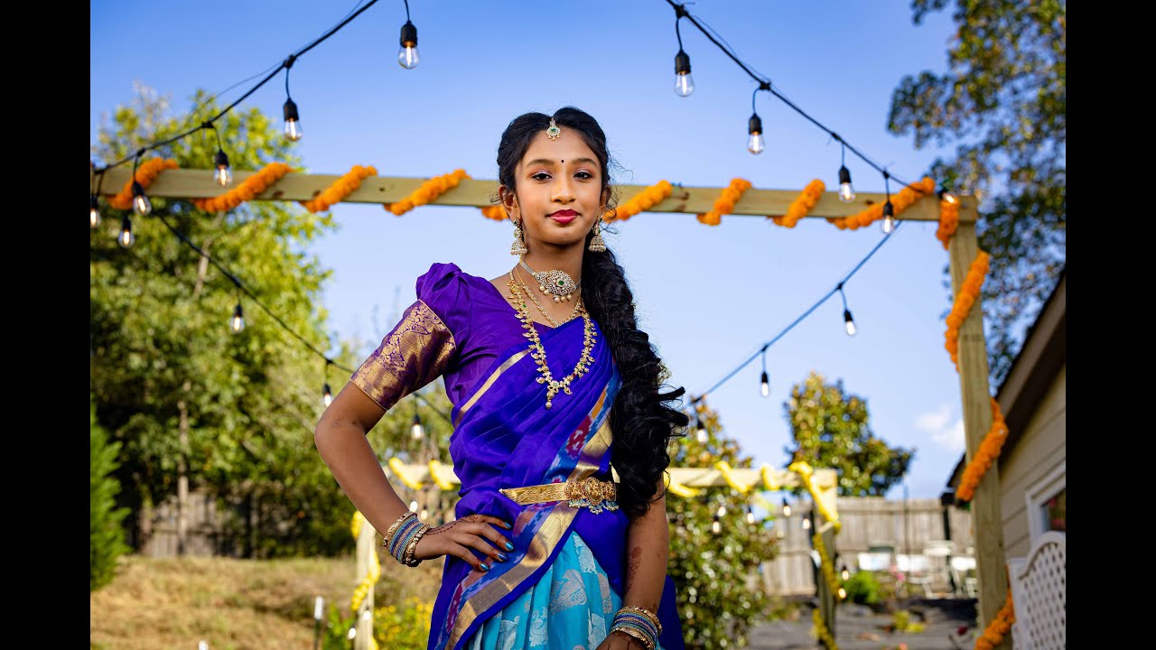 Nishka's Half Saree Ceremony Atlanta USA - YouTube