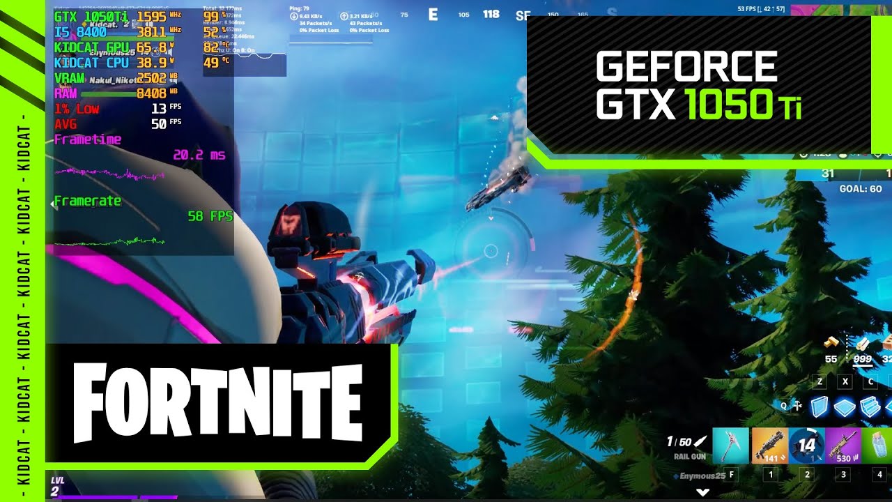 benchmark FORTNITE Season 7 on GTX 1050 Ti - YouTube