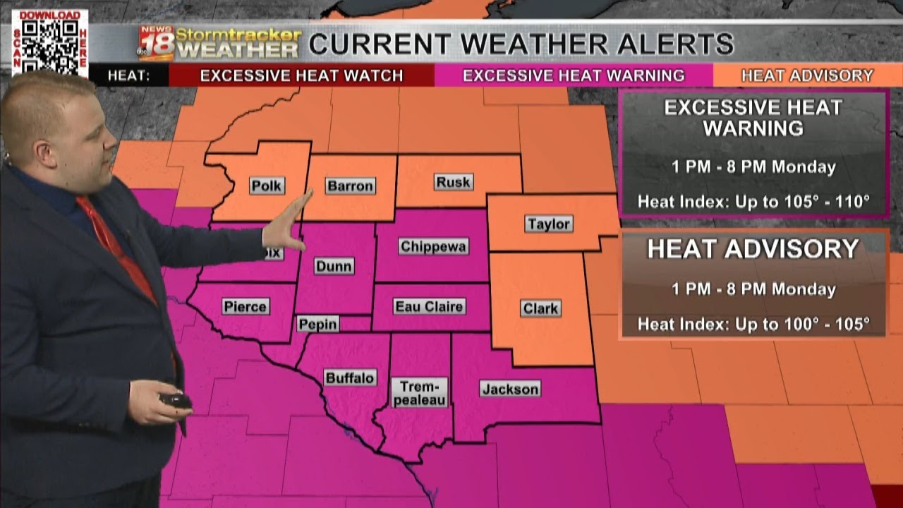 Dangerous heat expected today; threat for severe weather tonight - YouTube