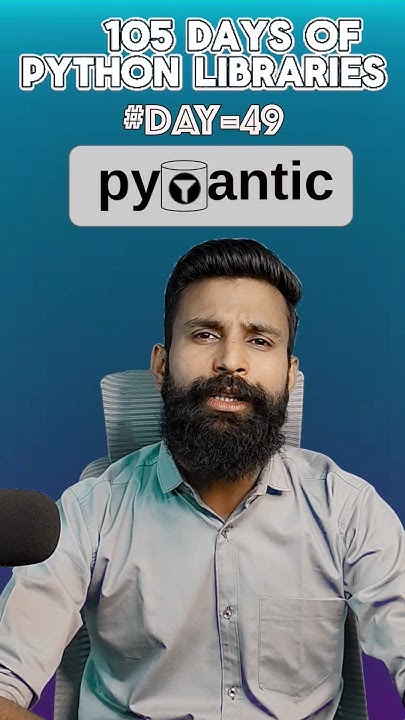 Day 49: Pydantic - Simplify Data Validation in Python with Pydantic #pythonprogramming - YouTube