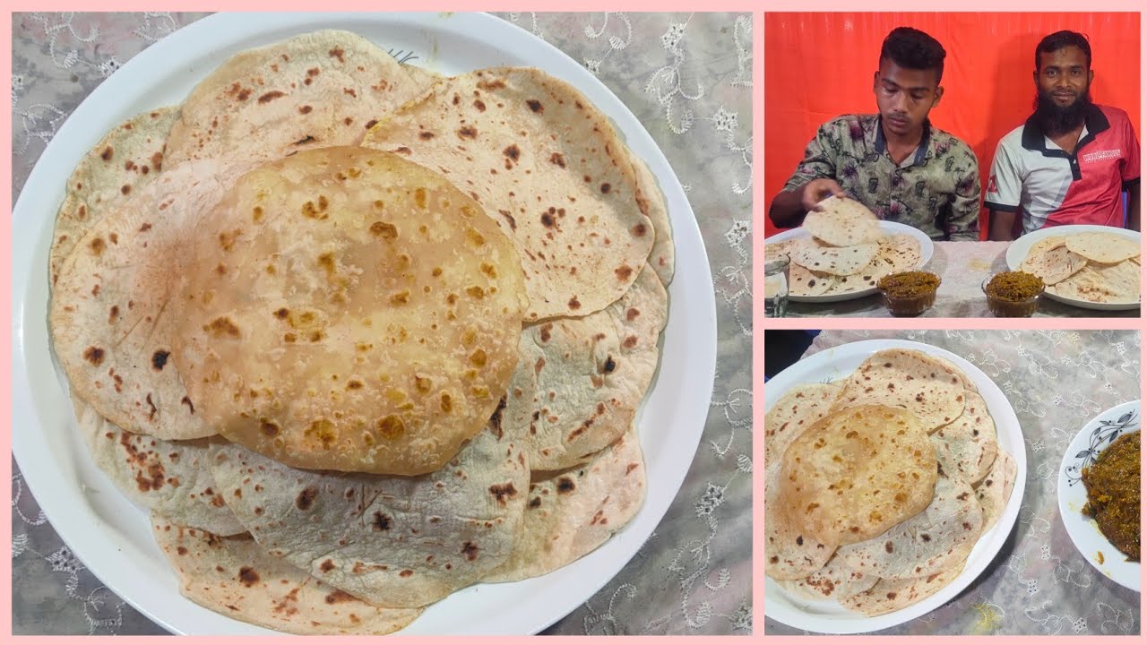 25 porata eating competition with spicy vegetables || Two Hungry ...