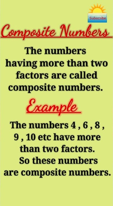 Composite Number || Definition with examples ||#shorts - YouTube