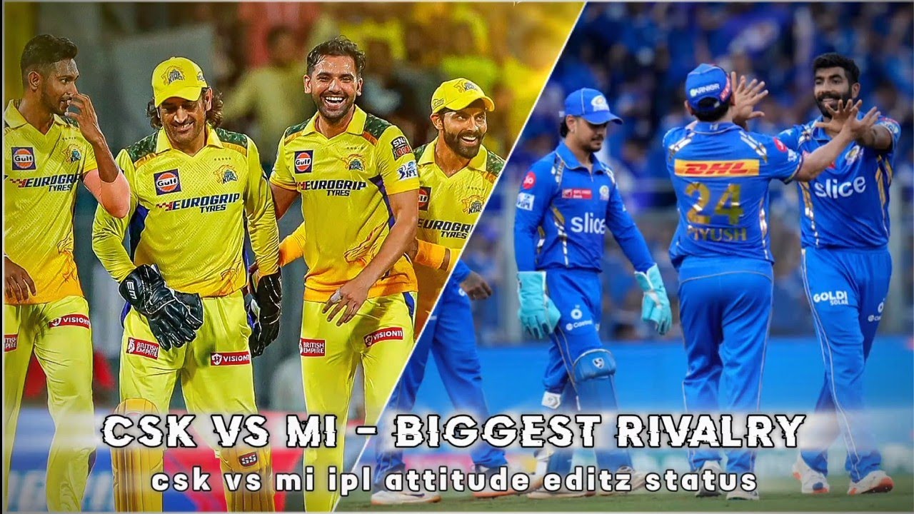 MI Vs CSK - biggest rivalry ipl 2024 Status🥶 | mi vs csk el clasico ...