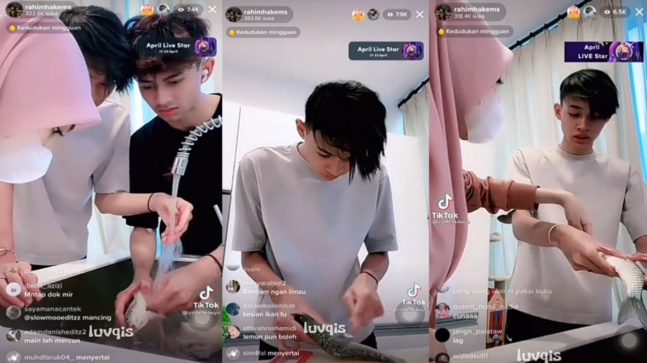 CUNA AJAR AMIR DAN RAHIM CARA SIANG IKAN 😂 RAHIM GELI DARAH IKAN 😂😂 ...