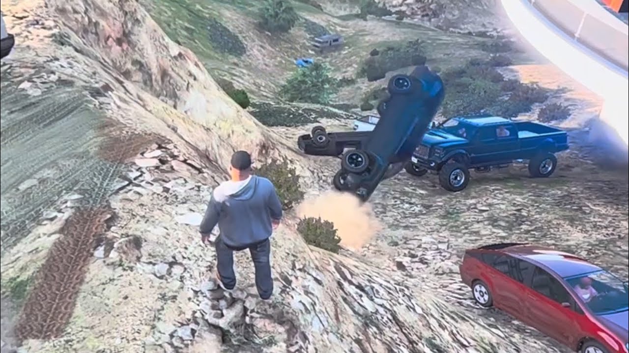 GTA V Off The Cliff Montage - YouTube