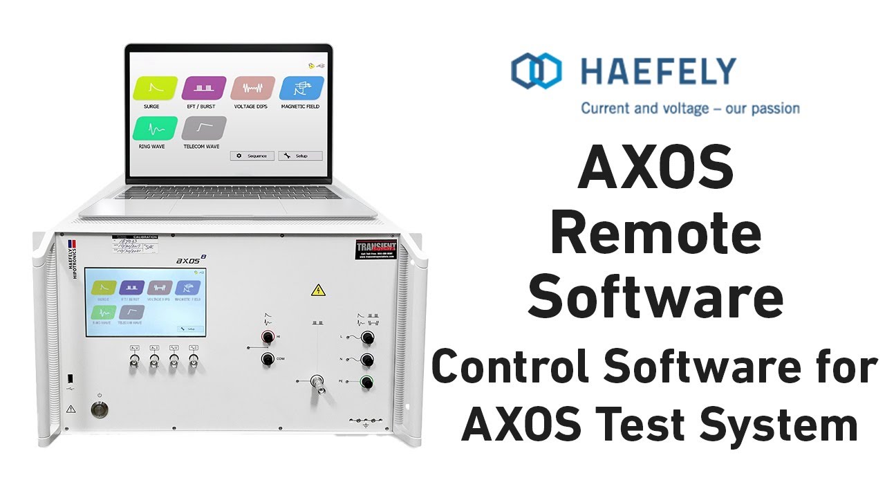 Haefely Remote AXOS Software - Setup & Interface - YouTube
