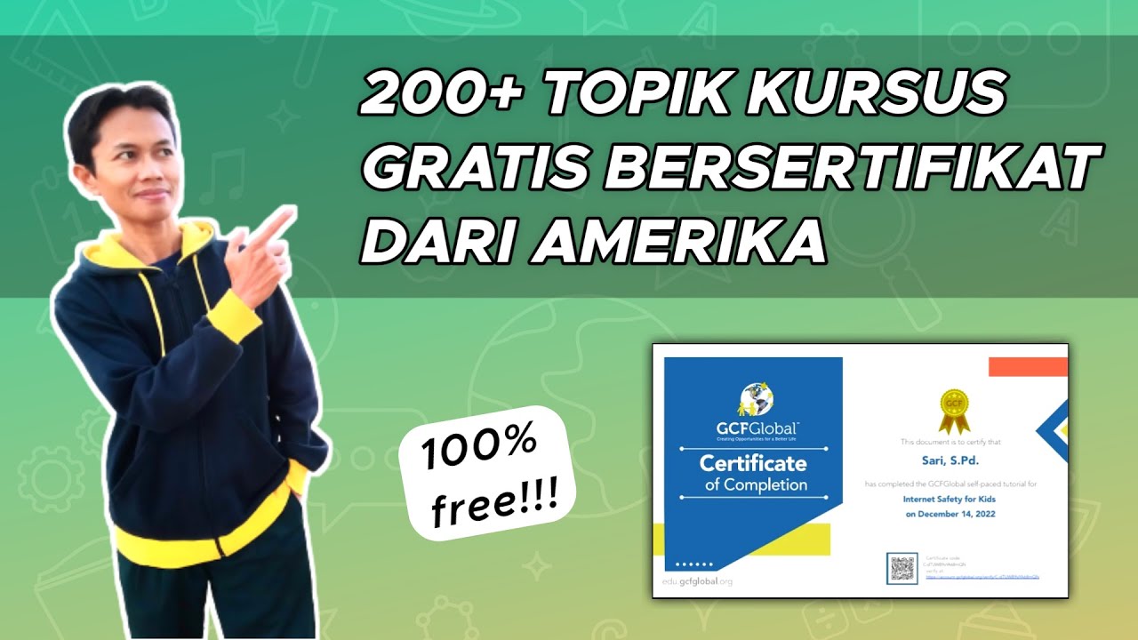 KURSUS GRATIS BERSERTIFIKAT DARI GCFGLOBAL AMERIKA - YouTube