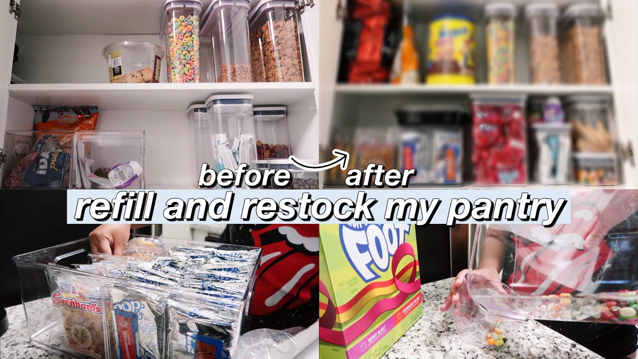 refill and restock my pantry!! // kitchen organization time lapse ...