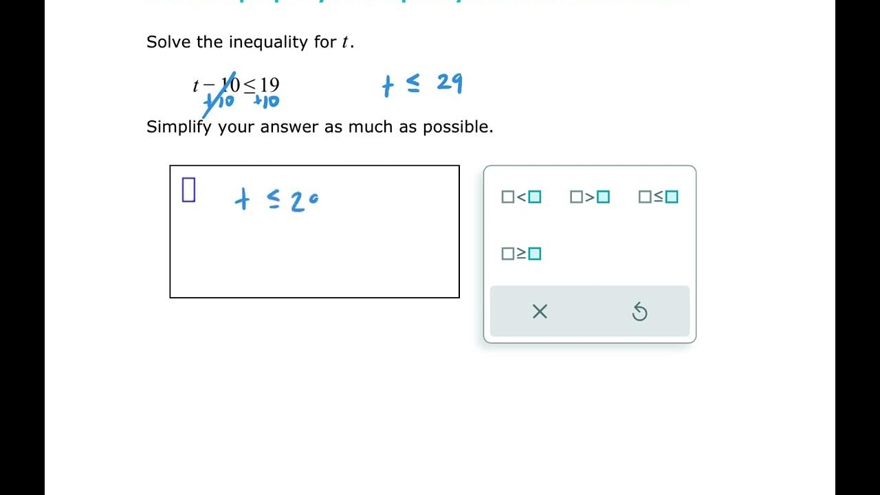Additive Property Of Inequality With Whole Numbers Aleks Examples Youtube