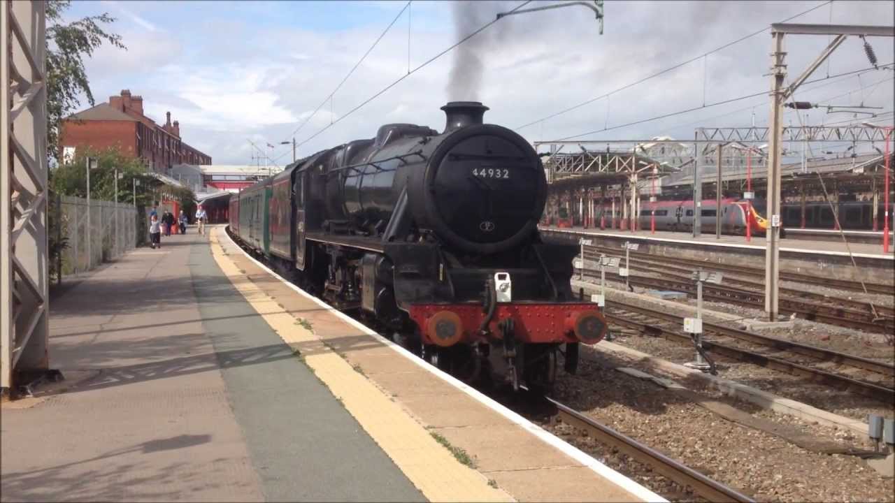 BR Black 5 44932 on 5Z44 movement Carnforth WCRC to Southall 30/8/2013 ...