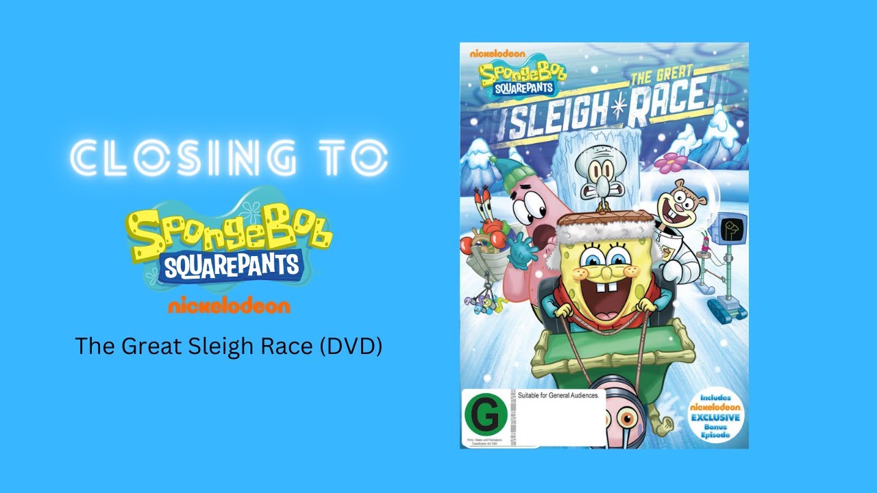 Closing To SpongeBob SquarePants: The Great Sleigh Race 2012 DVD - YouTube