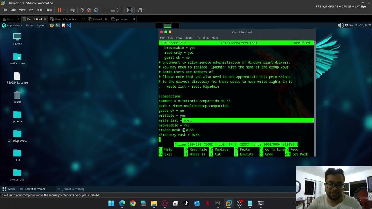 Practica 2: Creacion de fileserver compatible con Windows utilizando SAMBA - YouTube