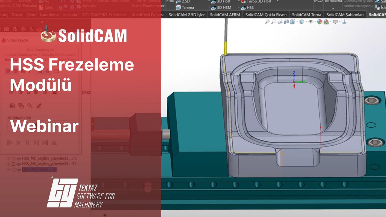 SolidCAM HSS Frezeleme Modülü - YouTube