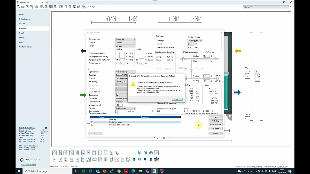 SystemairCAD - Upgrade to water changeover coil calculation and dialog ...